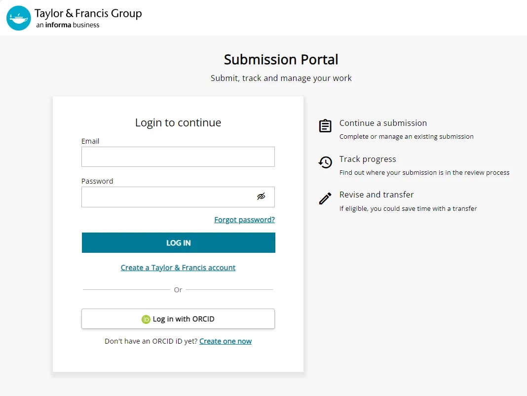 投稿系统使用指南：如何使用Taylor & Francis Submission Portal - Taylor & Francis China